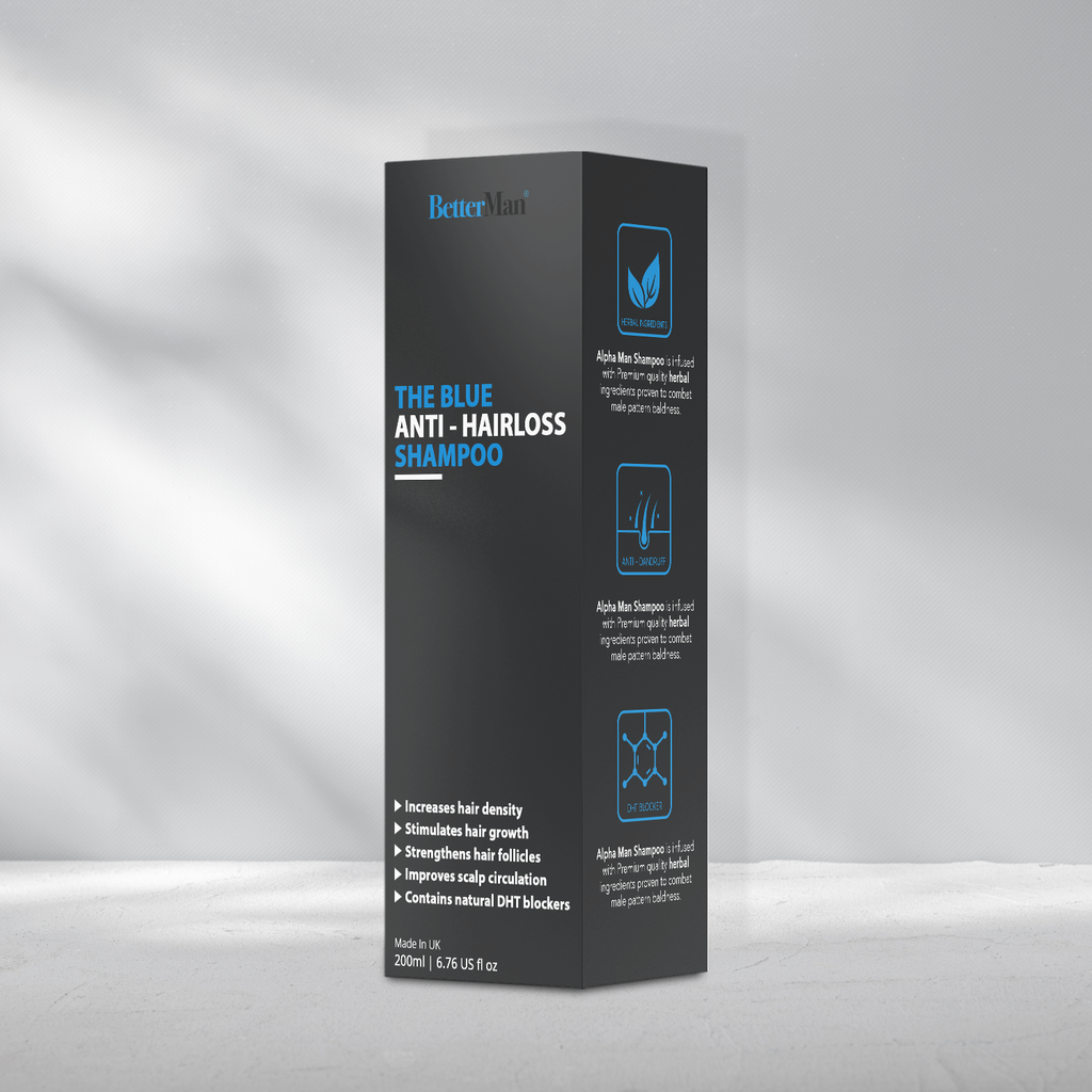 The Blue Anti - Hairloss Shampoo – BetterMan Labs